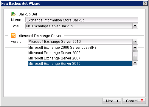 Microsoft Exchange Backup